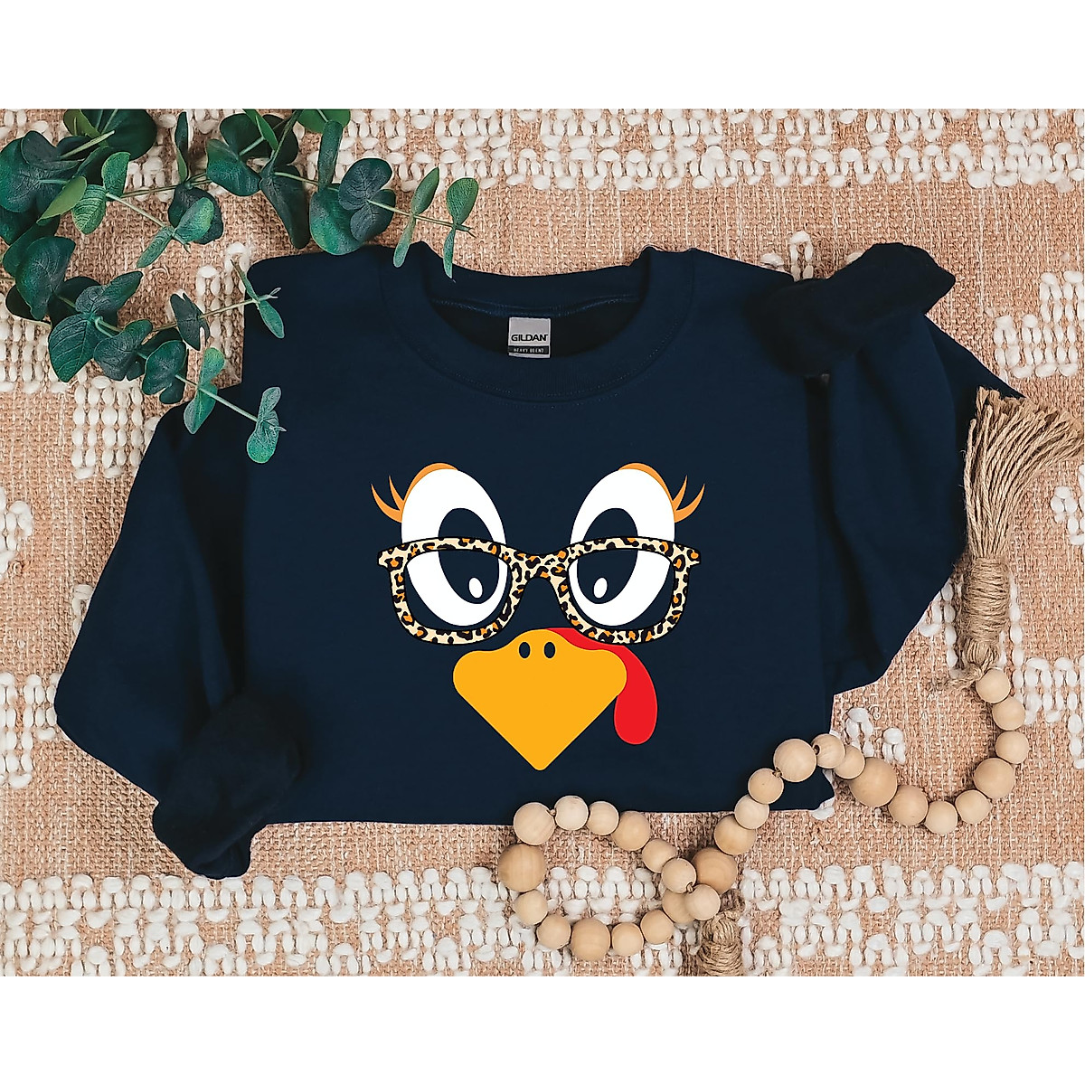 Cute Turkey Thanksgiving Sweatshirt | Thankgsiving Gift Sweater for Women | Funny Thanksgiving & Christmas Shirt