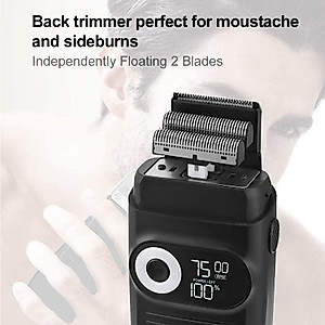 Head Shaver for Bald Men,2 in 1 Electric Shaver for Men, 3-Speed Adjustable Clippers for Men,Washable Foil Shaver with LCD Display,Professional Beard Trimmer with Replacement Blade