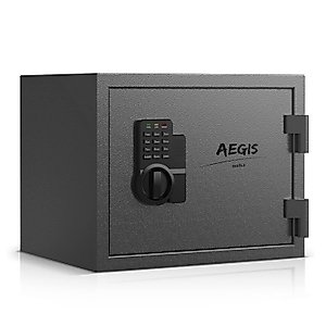 AEGIS Fireproof Safe Box, 1.2 Cubic Feet Small Fire Safe Steel Security Home Safe with Digital Program Keypad for Office Dorm Money