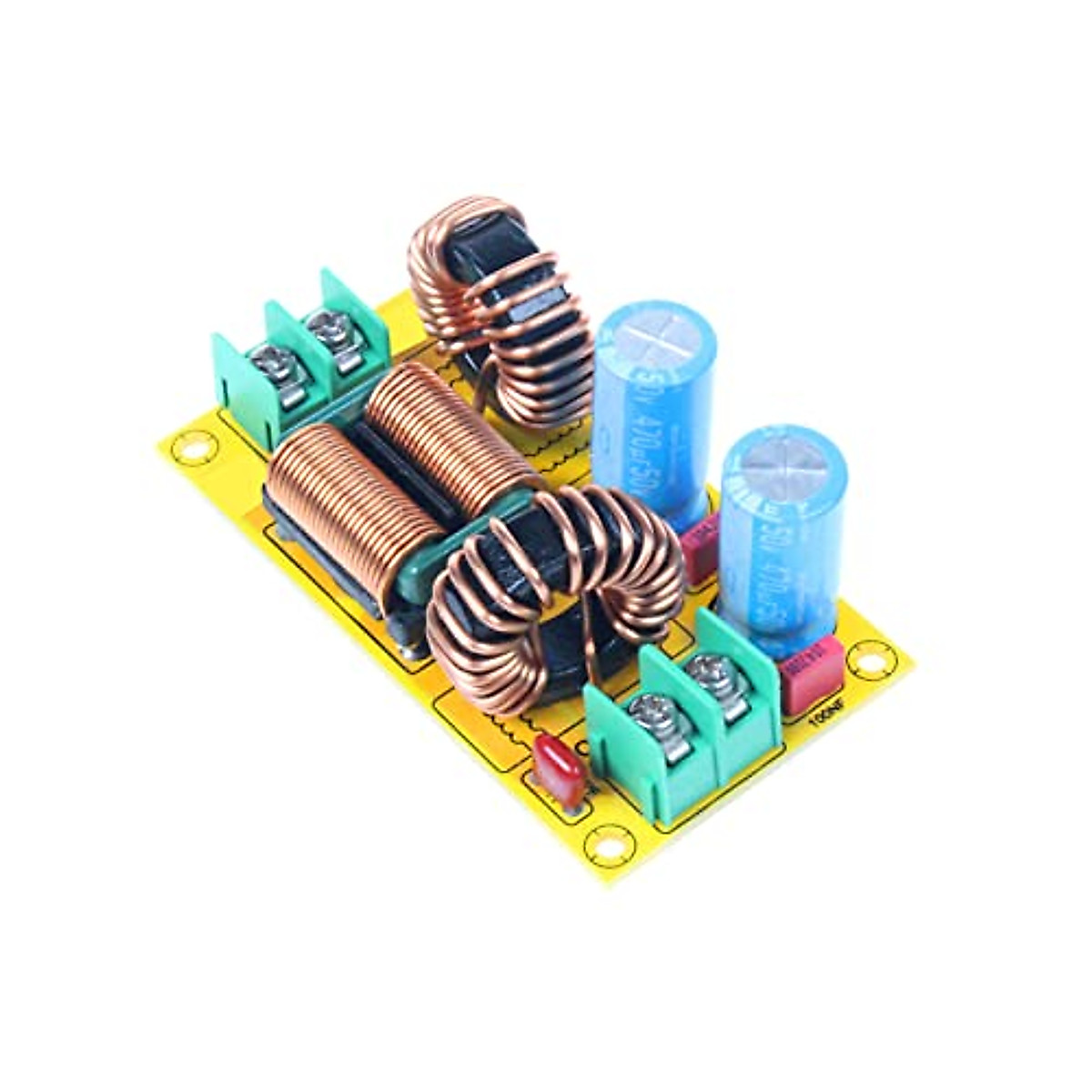 NOYITO DC LC Filter DC EMI Power Filter 0 to 50V 2A 4A 10A 20A Filtering Board (20A)