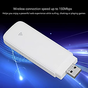ciciglow USB WiFi Adapter, 4G LTE Portable 150Mbps Mini Wireless Network Adapter, Wide Coverage, Auto Installation, Support 10 Users, for Win 2000 2003 XP, for Win Vista 7 10, for OS X10.4