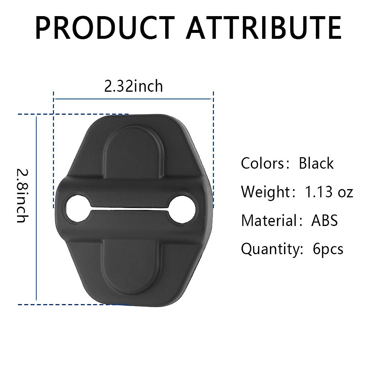 NHHC 6PCS Car Door Lock Cover Compatible with Jeep 2018-2023 Wrangler JLU JL 4XE & Jeep Gladiator JT Door Trim,Car Mods Door Latch Cover Car Decorations for Men Women