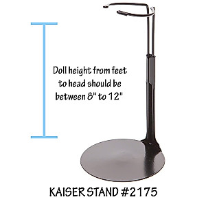 Kaiser Doll Stand 2175 - Black Doll Stand for 8" to 12" Dolls and Action Figures