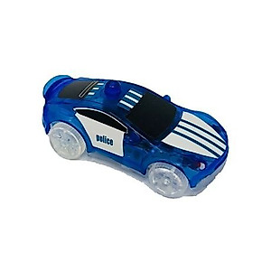 Mindscope Twister Tracks Micro Neon Glow in The Dark 11 feet Flexible Assembly Track Emergency Series Rechargeable car