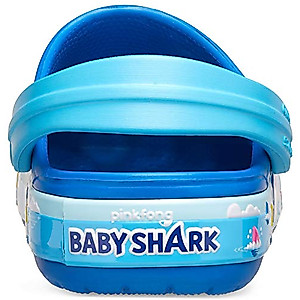 Crocs Kids' Baby Shark Band Clog , Bright Cobalt, 10 Toddler