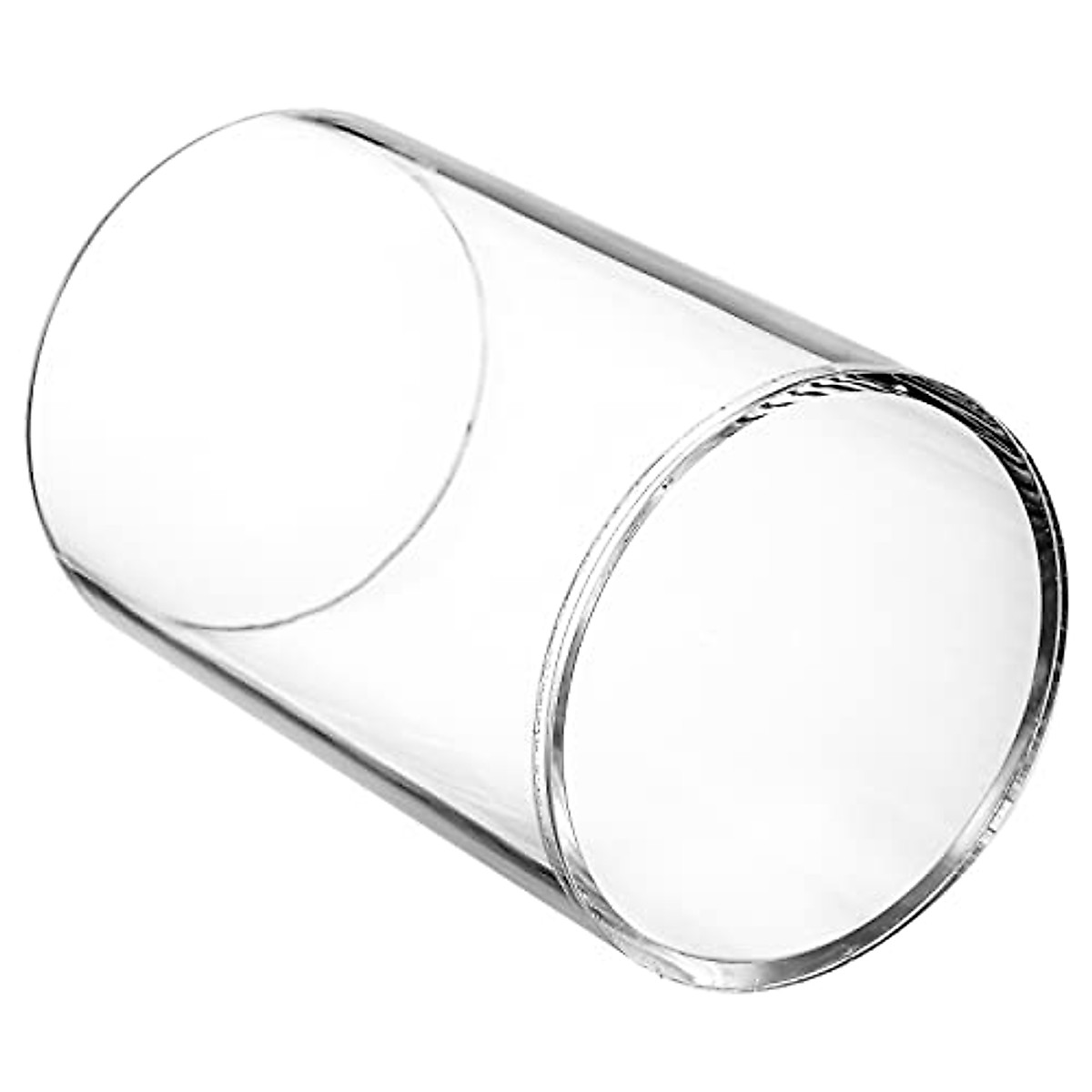 Peohud 4 Pack Acrylic Pen Holders, Clear Thick Pencil Cup, Round Makeup Brush Holder, Desktop Stationery Organizer for Desk Accessories Office School Home Supplies