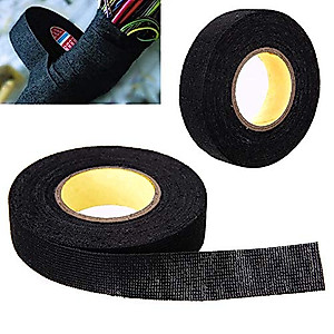Wiring Harness Cloth Tape,MoreChioce Car Waterproof Tape Noise Reduction Car Wiring Harness Tape Electrical Insulation Tape Heat-Resistant Adhesive for Car Motorcycle 25m x 3cm,Black