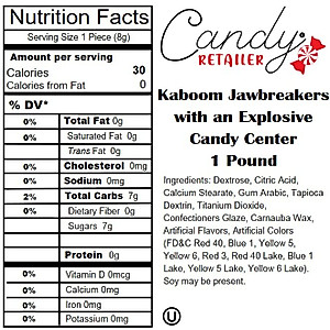 Candy Retailer Kaboom Jawbreakers with an Explosive Candy Center 1 Pound