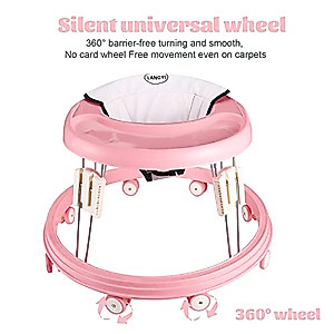 The Foldable Baby Walker, Suitable for 66-80cm Height Wheeled Baby boy and Girl Walker, Mute Anti-Rollover Baby Walker, Avoid Bicycle Rollover, Foldable Baby Chair
