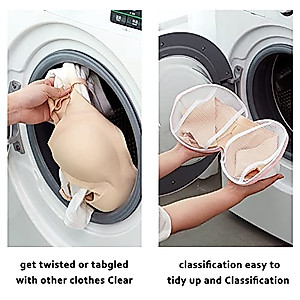 KATEI STORY Laundry Bag Bra Washing Bags Set Of 3 High Permeability Fine Mesh Bra Bag Reusable Bra Bags With Exclusive Lock To Prevent The Zipper From Shifting…