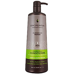 Macadamia Professional Hair Care Sulfate Paraben Free Natural Organic CrueltyFree Vegan Hair Products Ultra Rich Moisture Hair Conditioner, Green, 33.8 Fl Oz