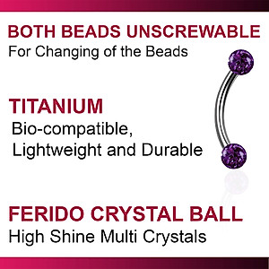 bodyjewellery 2pcs 16g 8mm Curve Piercing Titanium G23 Rook Tragus Lip Conch Cartilage Stud Helix Eyebrow Bar Ring Earrings Ferido B2B2CR