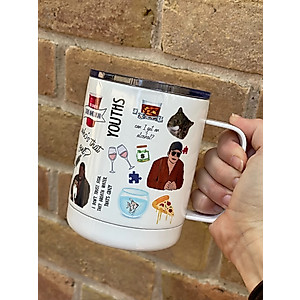 Funny Collage Travel Tumbler Coffee Mug/new girl merch/funny gift for him/ 10oz stainless steel mug/gifts for women