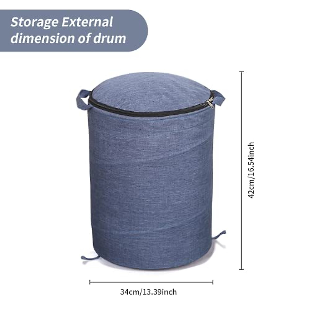 Toy Storage Organizer and Play Mats,Large Toy Basket Toy Storage Bags for Foldable Canvas Basket,Toy Clean Up & Storage Container SuitableWashable Drawstring Play Mat,Suitable for Small Toys (Blue)