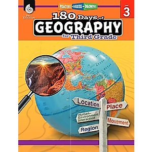 180 Days™: Social Studies, Geography for 3rd Grade Practice Workbook for Classroom and Home, Cool and Fun Practice Created by Teachers (180 Days of Practice)