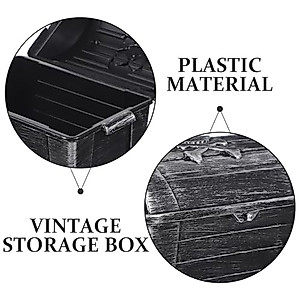 TOYANDONA Treasure Chest Piggy Bank Decor Pirate Party Supplies Pirate Ornament Pirate Treasure Chest Mini Pirate Chest Pirate Birthday Party Supplies Child Toy Gift Box Plastic