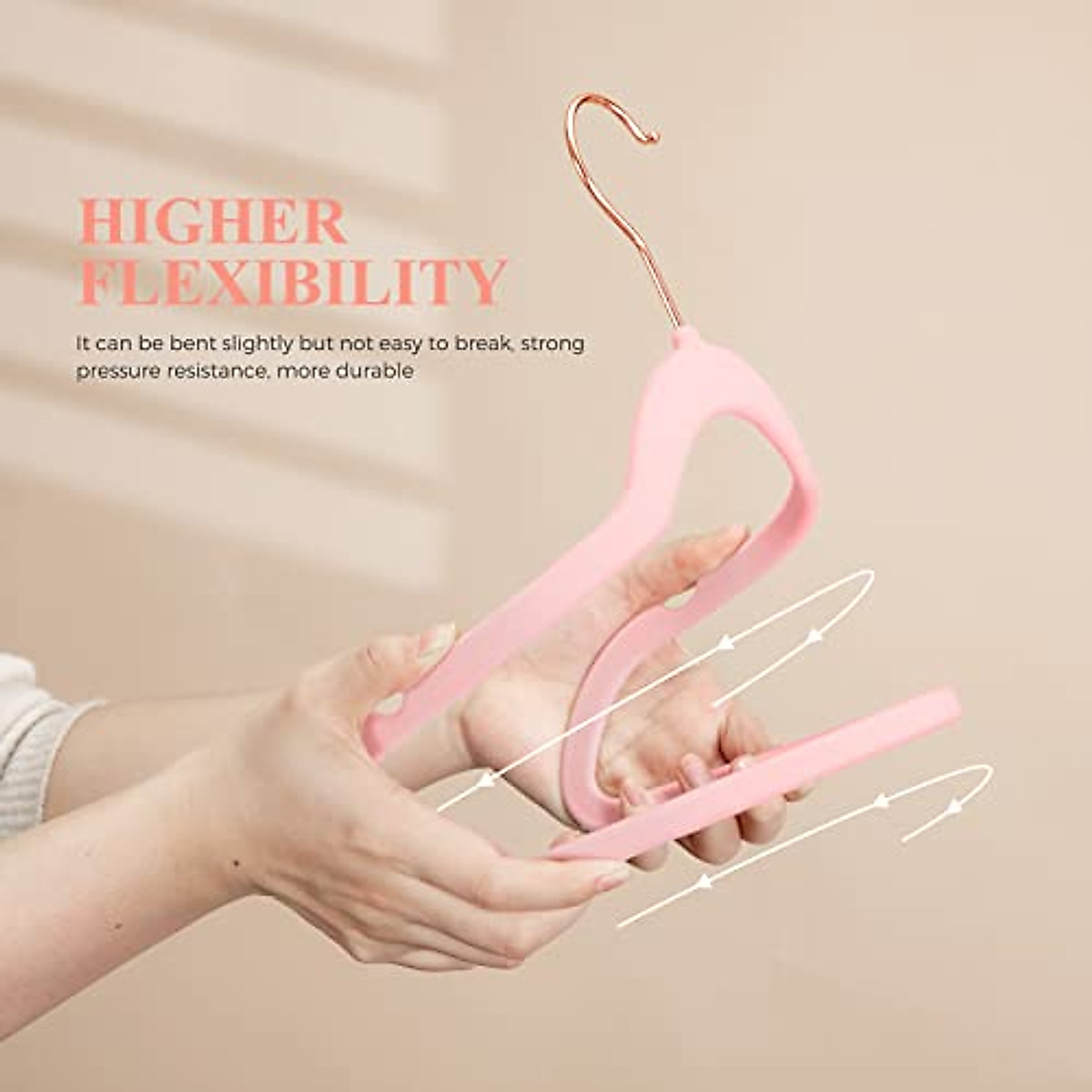 HOUSE DAY Velvet Skirt Hangers 24 Pack and Velvet Hangers 50 Pack, Non Slip Hangers Set