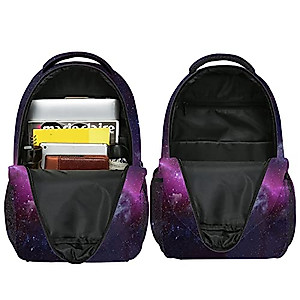 KZOYNEA Space Cat School Backpack Lightweight Laptop Bag Casual Travel Daypack for Women Student Outdoor Work 17 Inch