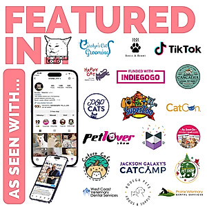 RYERCAT Dual Sided Cat Toothbrush - Kitten Toothbrush with Micro Head to fit into Cat/Kittens Mouth - Cat Dental Care Supplies - Pet Toothbrush for Cats (Smudgelord)