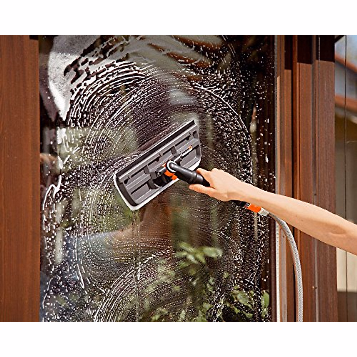 Gardena Window Washer with Pullers: The Water-Cooled Window Cleaners with Extractor for Clean System, with Washable Microfiber Nonwoven (5564-20)