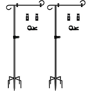 Ardier 50-inch Outdoor Garden Flag Stand, Extra Tall Yard Flag Holder for Outside 12x18 Home Patio Decor, 2-Pack