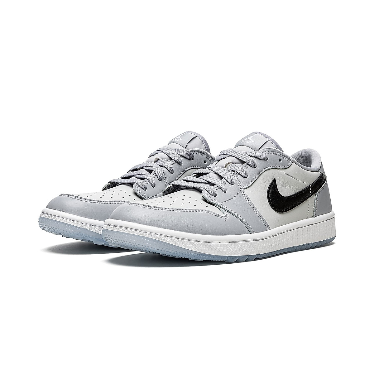 NIKE Men's Air Jordan 1 Low Shoes, Wolf Grey Black Photon Dust Wh, 15