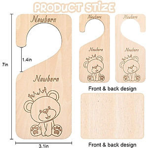 Wooden Baby Closet Dividers for Clothes, 7Pcs Double-Sided Organizer from Newborn Infant to 24 Months, Cute Nursery Decor Hanger Dividers Easily Organize Your Little Baby Girls or Boys Room