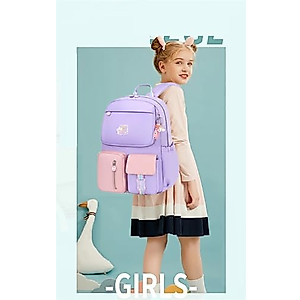 ETAISHOW Kawaii Girls Backpack for School Aesthetic School Bag Bookbag for Elementary Students