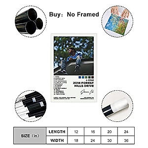 LANGYU J Poster Cole 2014 Forest Hills Drive Album Cover Poster Canvas Printed Poster Unframe:12x18inch(30x45cm)