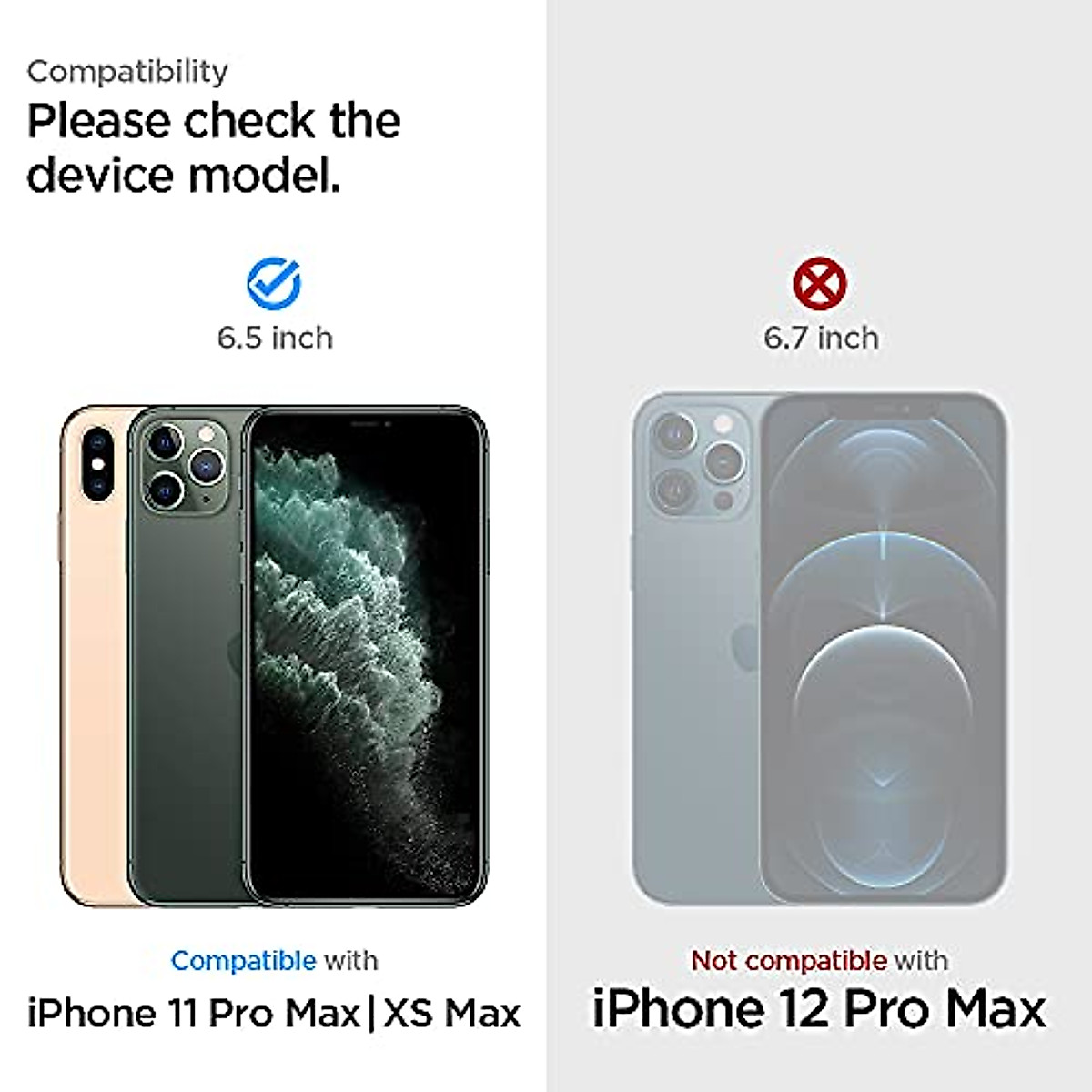 Spigen Tempered Glass Screen Protector [GlasTR EZ FIT] designed for iPhone 11 Pro Max/iPhone Xs Max [6.5 inch] [Case Friendly] - 2 Pack