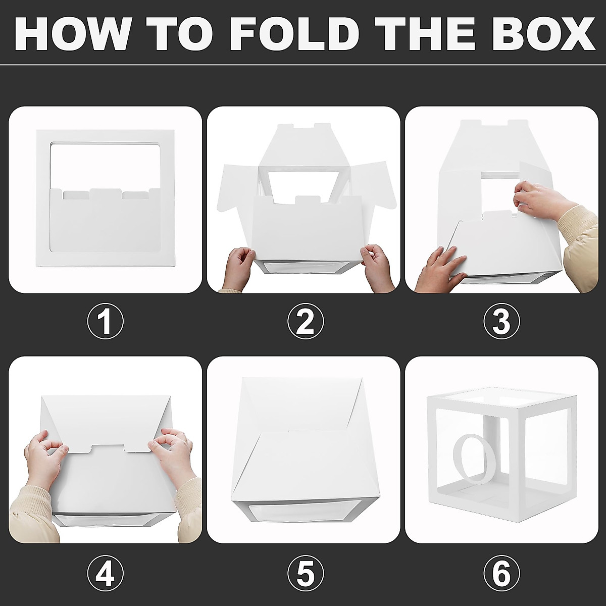 HPLYEL One Boxes for 1st Birthday, 3PCS Balloon Boxes Decorations for Baby Shower Birthday Decoration with ONE Letters for Boys and Girls 1 Year Old Birthday Party Backdrop Photoshoot Props (White)