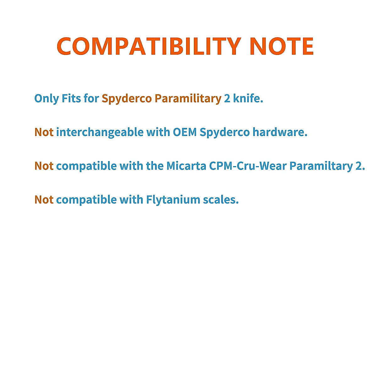 13-Piece Titanium Hardware Set for Spyderco Paramilitary PM2 C81, Includes Screws, Main Pivot, Lanyard Tube, Standoff Spacer and Blade Stop Pin, Blue Color