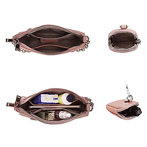 YALUXE Leather-Crossbody-Bags-for-Women Fashion Shoulder Handbag with Coin Purse