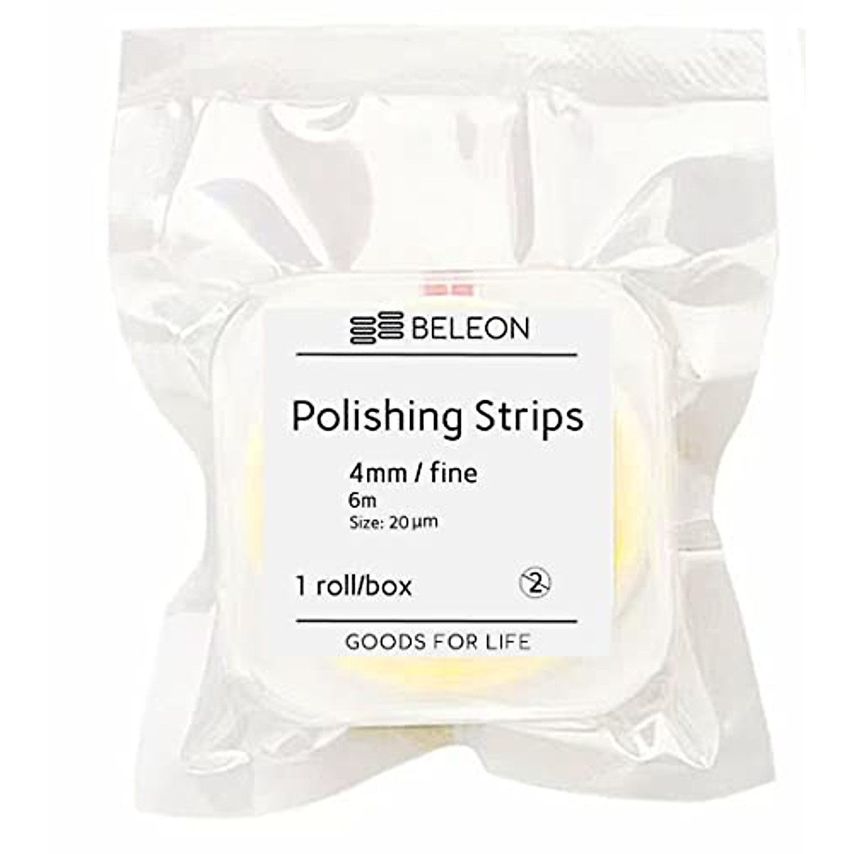 BELEON Dental Polishing Strips - Fine 1 Roll 4mm x 6M - Tooth Polisher Dental File for Teeth Sanding Grinding Deep Teeth Cleaning Tool Tooth Polish Abrasive Strip Oral Care Cleaning Tool