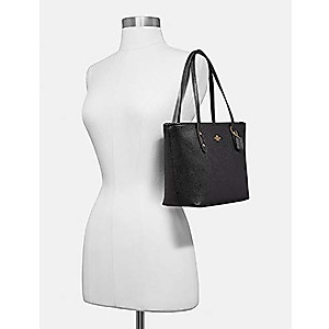 Coach Mini Leather City Zip Tote Purse - Black - #22967