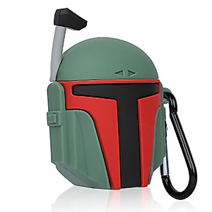 JoySolar for Airpod 1&2 Case Cute Cartoon Character 3D Soft Silicone Air Pods Funny Cover Kawaii Fun Cool Unique Design Shell Fashion Stylish Girls Kids Teens Women Cases for Airpods 1/2(GreenWarrior)