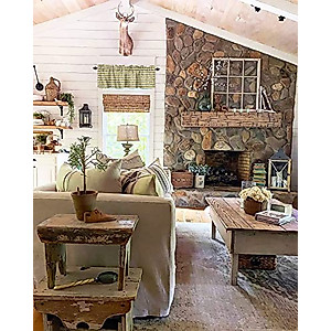 RainbowDay Valance Curtain Elegant Decorative Rod Pocket Valances White Gold Stripes Window Curtain Valance for Kitchen Bathroom Bedroom Basement Cafe,1 Panel 54x18 Inch