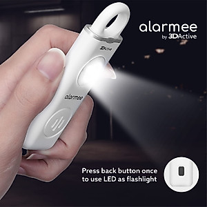 3DActive Alarmee Rechargeable Personal Safety Alarm for Women, Teens and Elderly, Pocket Size 130dB Loud Siren with LED Light