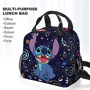 Cute Lunch Bag for Women Cartoon Lunch Box Portable Insulated Lunch Tote Bag Thermal Cooler Bag for Work School Outdoor