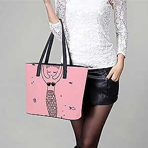 Womens Handbag Mermaid Leather Tote Bag Top Handle Satchel Bags For Lady
