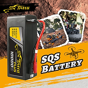TATTU Plus LiPo Smart Battery Pack 12000mAh 22.2V 15C 6S with AS150+XT150 Plug for UAV Drone Integrated with Smart BMS
