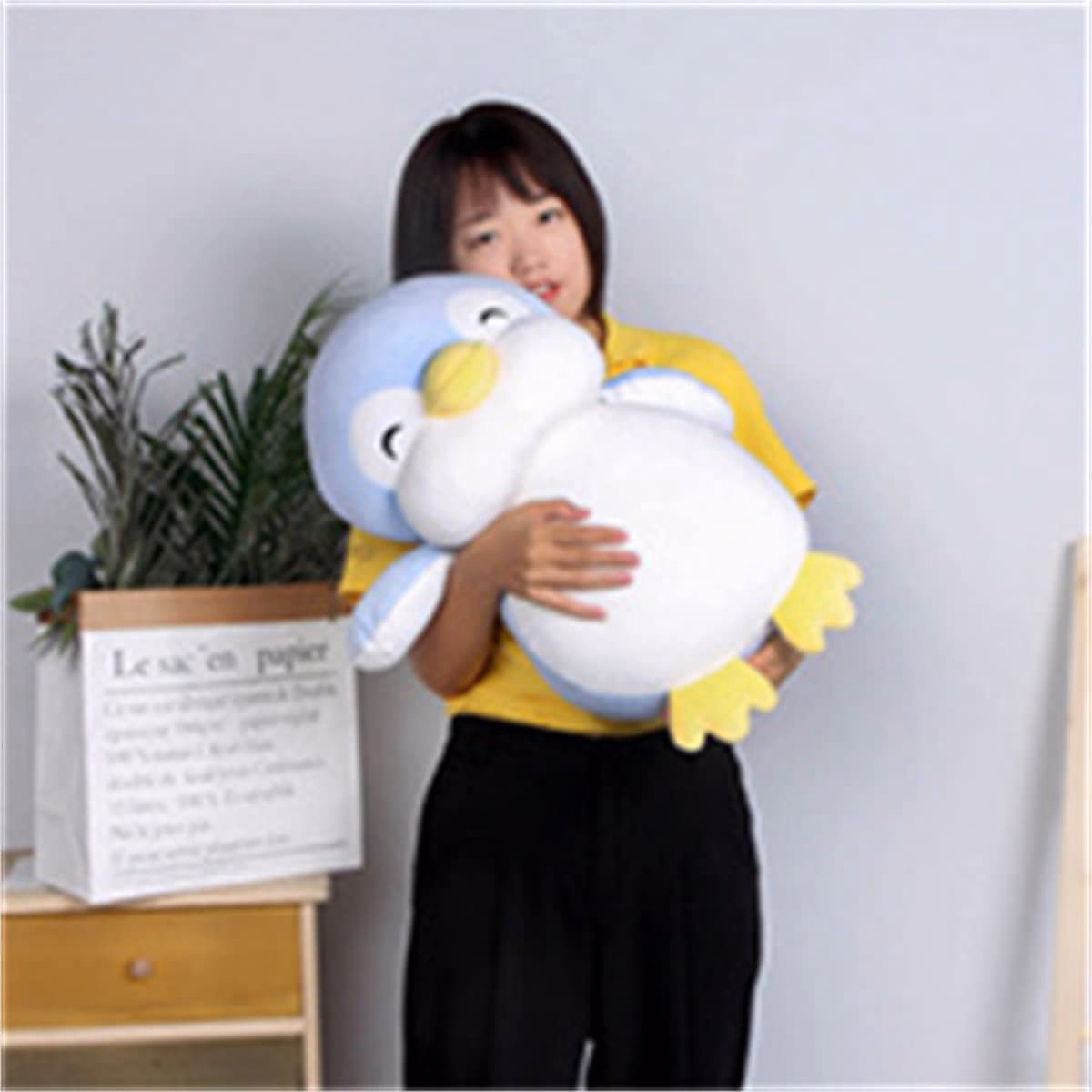 Penguin Plush Pillow, Soft Penguin Stuffed Animal Hugging Pillow Toy Gifts for Birthday, Valentine, Christmas. (Pink,15.7 inches)