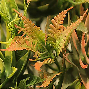 Cjbenuti 4 Pcs Artificial Succulents Plants with Leaves,UV Resistant Outdoor Silk Plants Unpotted Fake Tropical Plant,Fall Leaves Plastic Plants for Bathroom Home Wedding Garden Décor(Purple)