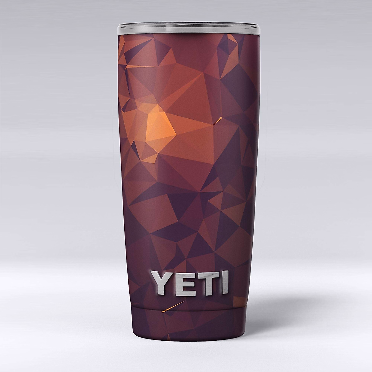 Design Skinz Dark Red Geometric V15 - Skin Decal Vinyl Wrap Kit Compatible with The Yeti Rambler Cooler Tumbler Cups