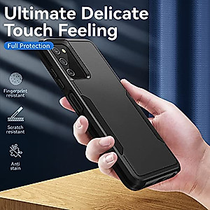 Warsia for Samsung Galaxy A03S Case, Galaxy A03S Case with Screen Protector [Military Grade Drop Tested] Heavy-Duty Tough Rugged Shockproof Protective Case for Samsung A03S, Black