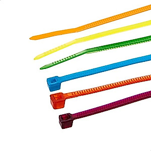 Amazon Basics Multi-Color Cable Zip Ties - 4-Inch/100mm, 480-Piece