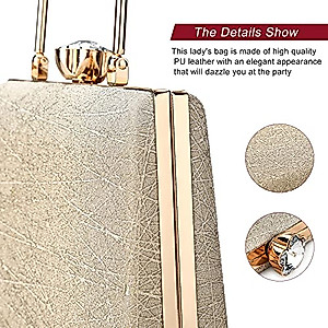 UBORSE Women Clutch Bag Small Crystal Bag Elegant Clutch Evening Purse for Wedding Cocktail Party