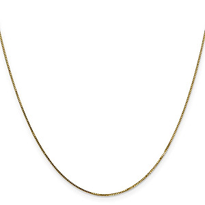 IceCarats 14K Yellow Gold 18 inch .7mm Box Chain Necklace 14K Yellow Gold - 0.7mm - 18 inch