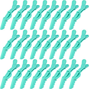 Ondder 24 Pack Alligator Hair Clips for Styling and Sectioning - Lake Blue Salon Pro Clips for Coloring, Cutting, Hair Styling Accessories for Women, Men, Girls, Teens