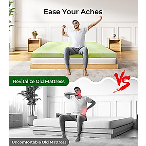 2024 New Twin Mattress Topper for Back Pain, 3 Inch Memory Foam Mattress Topper, Gel Cooling Mattress Topper, Slow-Rebound Foam Pad, Pressure Relieving Bed Topper Twin